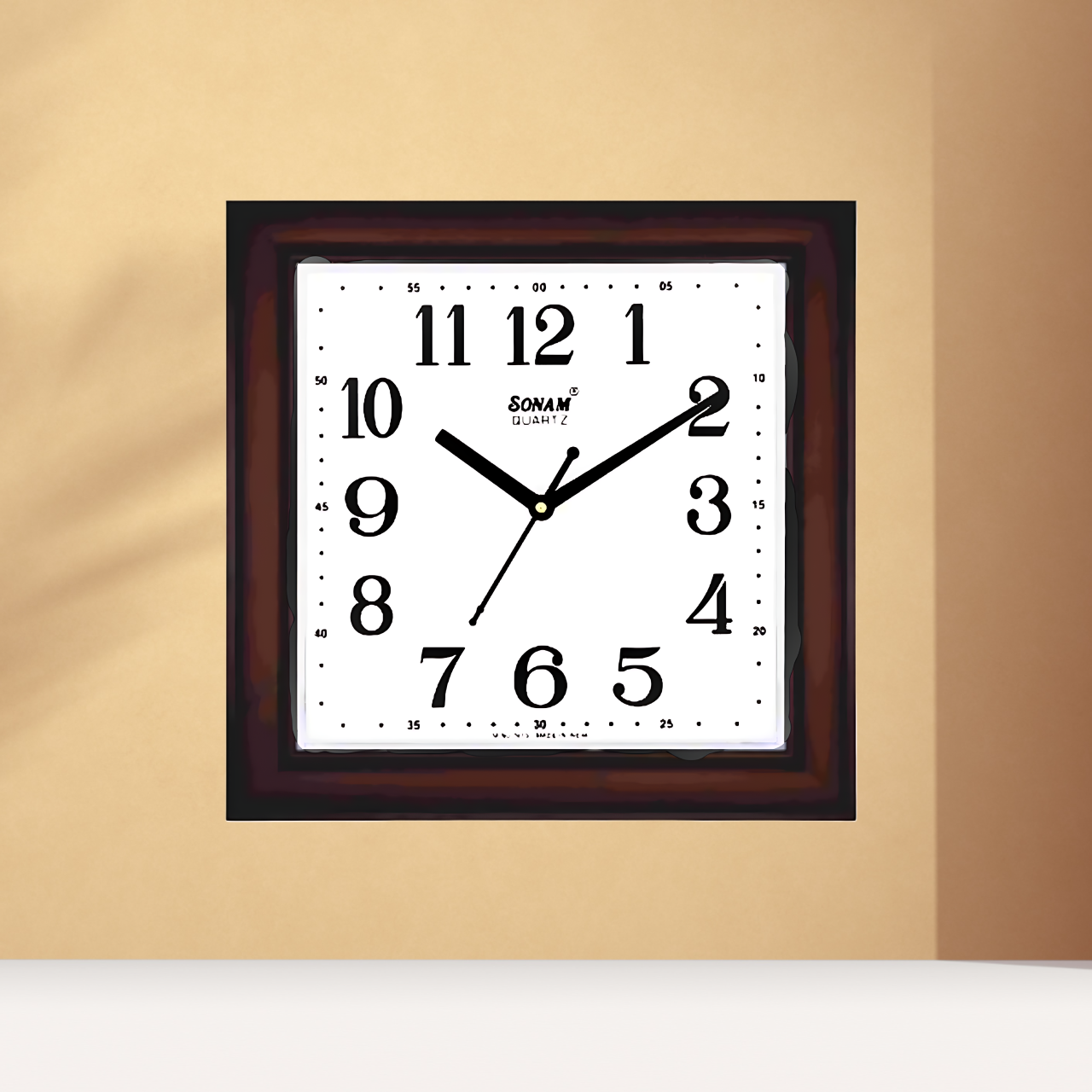 Sonam Quartz Square Analog 32 cm X 32 cm Wall Clock (White Dial, With ...