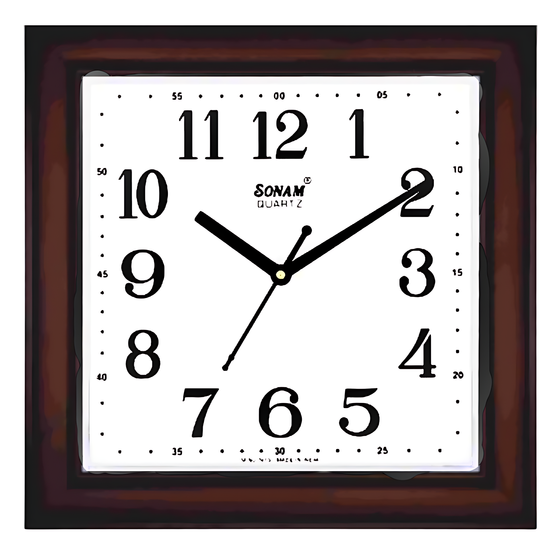 Sonam Quartz Square Analog 32 cm X 32 cm Wall Clock (White Dial, With ...
